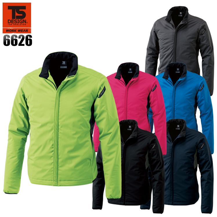 秋冬用 作業服 かっこいい おしゃれ 作業着 防寒着 防風ストレッチライトウォームジャケット 藤和 TS-DESIGN 6626 : 309-6626-x1 : 作業服・鳶服・安全靴のサン ...