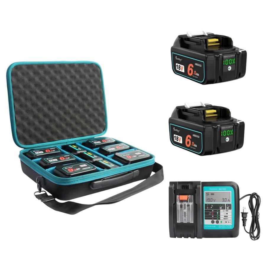 Waitley ウィトレ マキタ 18V バッテリー 互換 6.0Ah + 収納ケース 充電器 PSE認証済品 一年保証付き : Sunyouth - 通販 - Yahoo!ショッピング