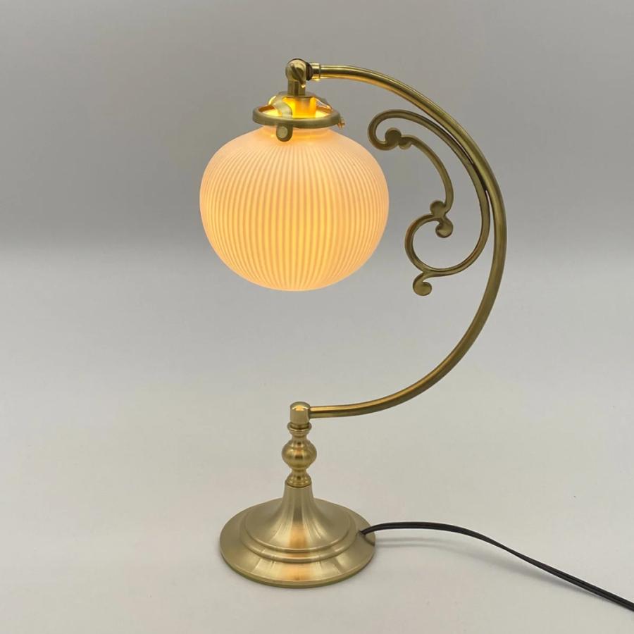 LED電球付き LED テーブルランプ サンヨウ SUNYOW FC-630G 127 真鍮無垢 アンティーク : サンヨウストア - 通販 - Yahoo!ショッピング