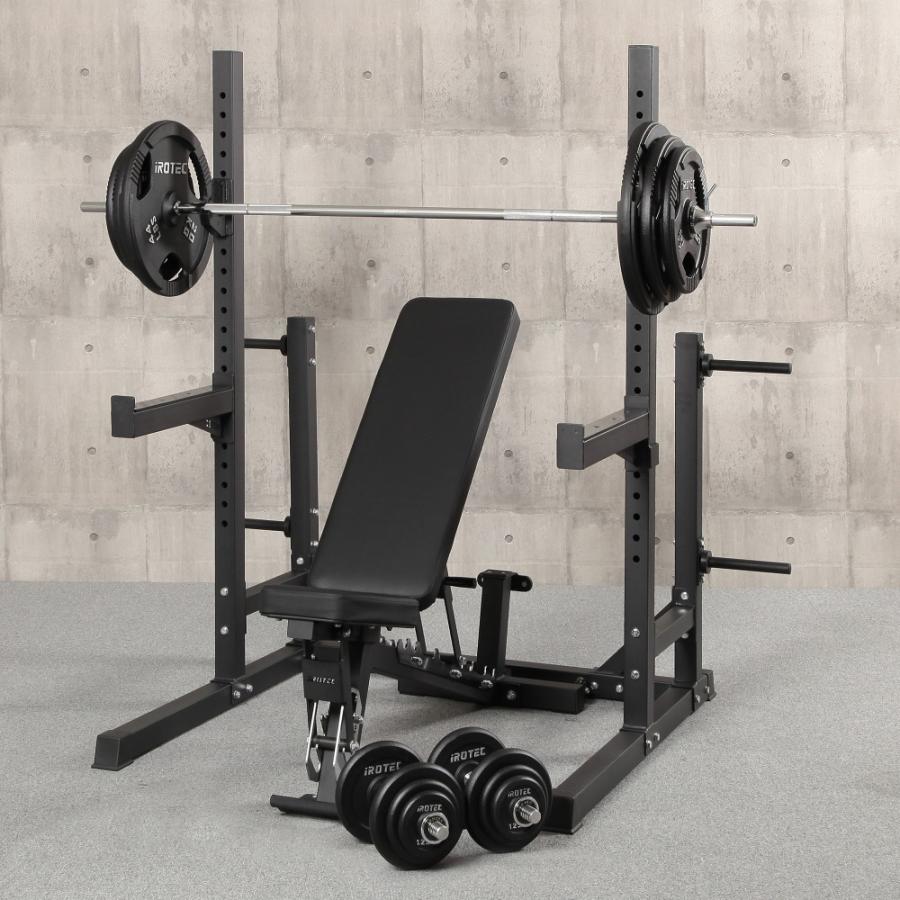 IROTEC IROTEC（アイロテック）ホームビルダーコンポーネント140V2[ブラック]/ ハーフラック パワーラック スクワットラック インクラインベンチ バーベルラック : スーパー ...