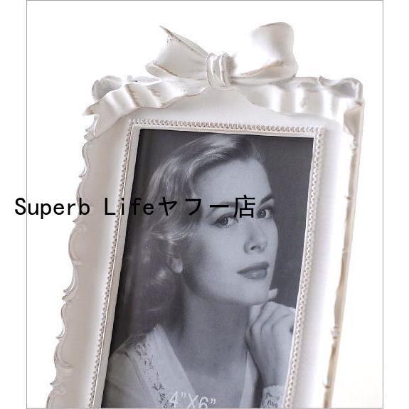 フォトフレーム 写真立て おしゃれ 縦置き アンティーク調 レトロ エレガント 写真入れ ホワイトフォトフレーム リボン : Superb Lifeヤフー店 - 通販 - Yahoo!ショッピング