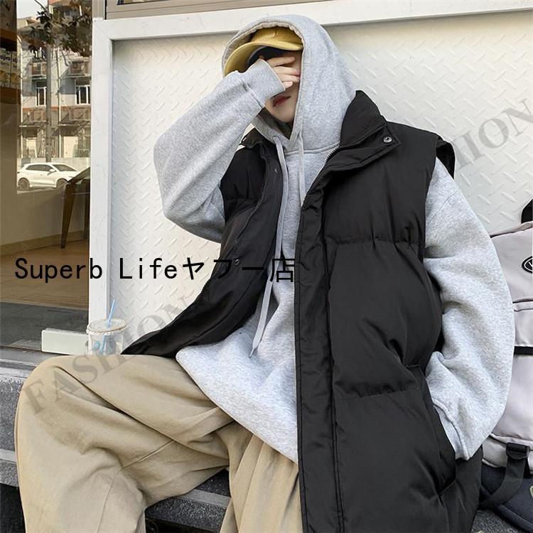 中綿ベスト メンズ ダウンベスト ベスト スタンドカラー 立襟 中綿ベスト メンズ ダウンベスト ベスト スタンドカラー 立襟