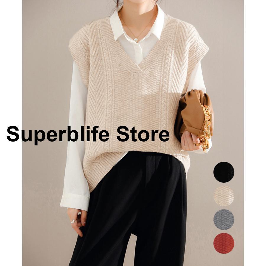 ケーブルニットベスト レディースチョッキ : sinyou-241022a32 : Superb Lifeヤフー店 - 通販 - Yahoo!ショッピング
