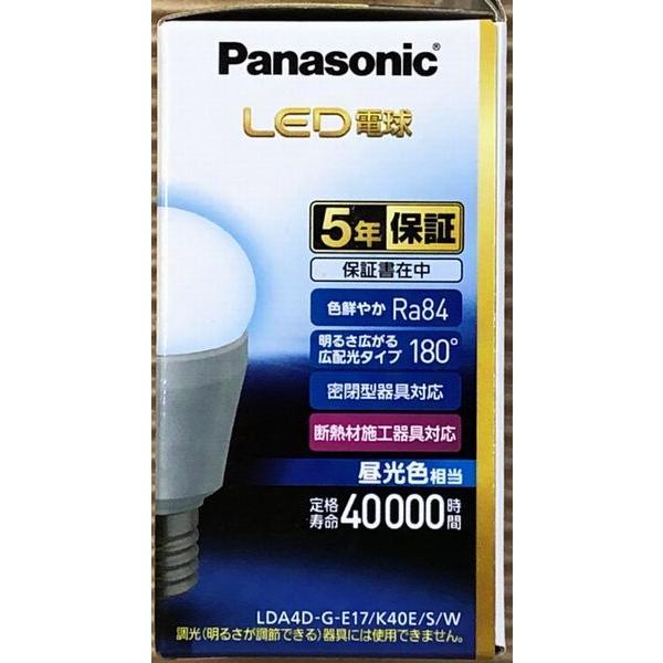Panasonic LED電球 LDA4D-G-E17/K40E/S/W E17 電球40W形相当 昼光色相当 : スーパーデンキ - 通販 - Yahoo!ショッピング