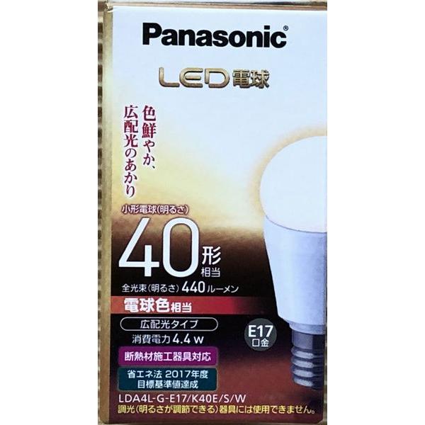 パナソニック LDA4L-G-E17/K40E/S/W LED電球 E17口金 電球40W形相当 電球色相当 : スーパーデンキ - 通販 - Yahoo!ショッピング