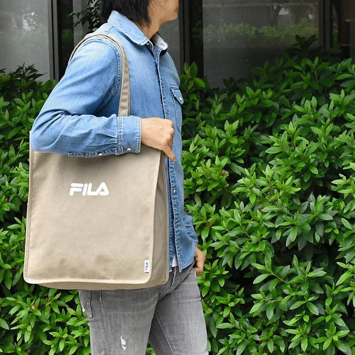 FILA フィラ カラー キャンバス トートバッグ レディース おしゃれ 大きめ A4 マザーズバッグ 肩掛け 肩がけ 通勤 通学 旅行 塾 推し活 うちわ 帆布 ブランド ...