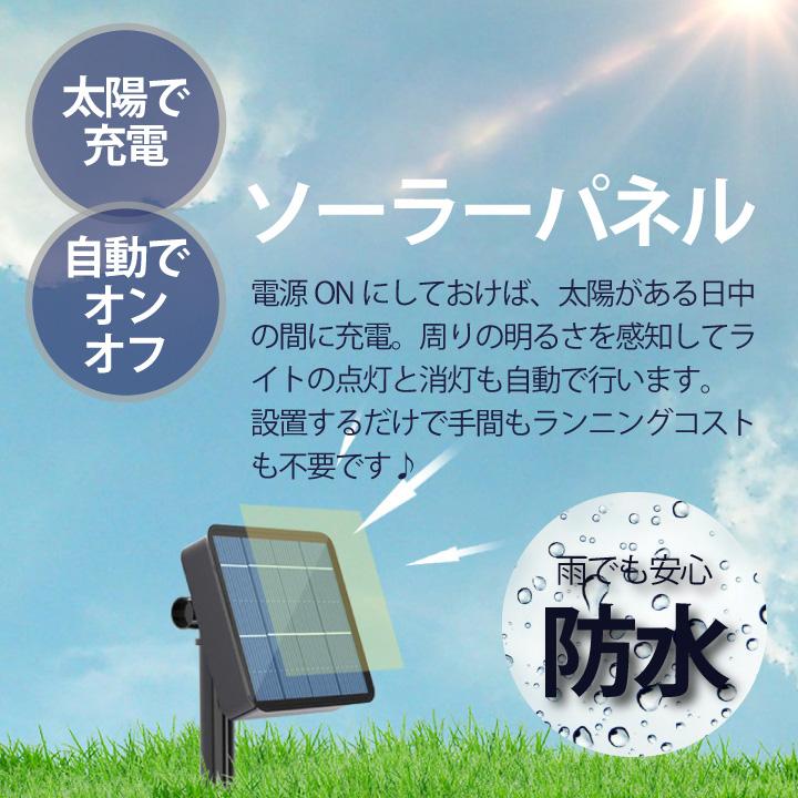 LEDストリングライト 10m 100灯 ソーラー充電 点灯モード マルチカラー 太陽光 省エネ 防水 イルミネーション イルミ クリスマス ツリー DIY 屋外 : FelsGold ...