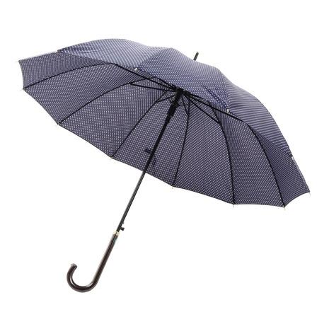 NaturalBasic ナチュラルベーシック（Natural Basic）（レディース）雨傘 ピンドット 長傘 12K ネイビー 731-011 55cm ...