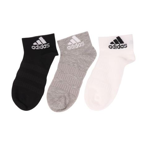 adidas アディダス（adidas）（キッズ）ジュニア アンクル ソックス 3足組 FXI56-DZ9434 ...