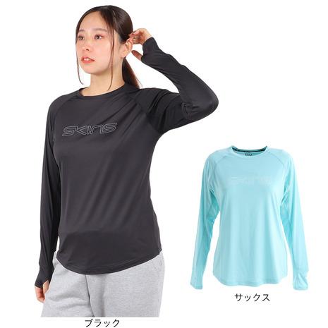 SKINS（スキンズ） （レディース）ロングスリーブランニングシャツ 185-27910 : SuperSportsXEBIO Yahoo!店 - 通販 - Yahoo!ショッピング