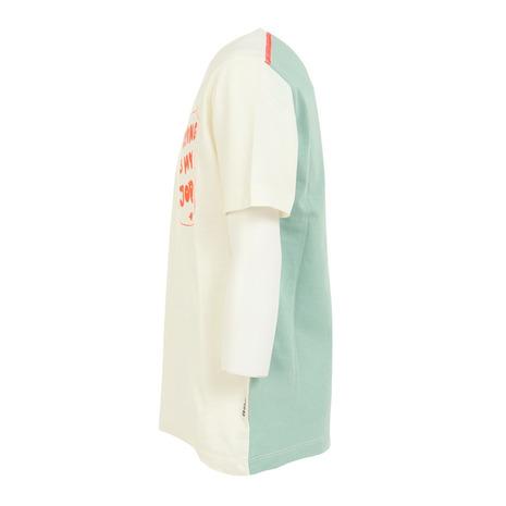 Jack Wolfskin ジャックウルフスキン（JackWolfskin）（キッズ）ジュニア 半袖Tシャツ VILLI 1609721-5152 アイボリー×グリーン ...