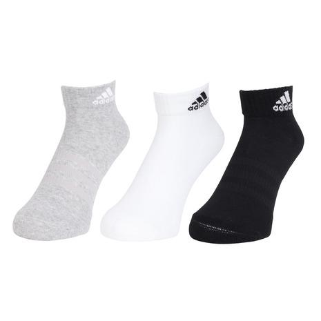 adidas アディダス（adidas）（レディース）クッション スポーツウェア アンクルソックス3足組 EBB63-IC1281 ...