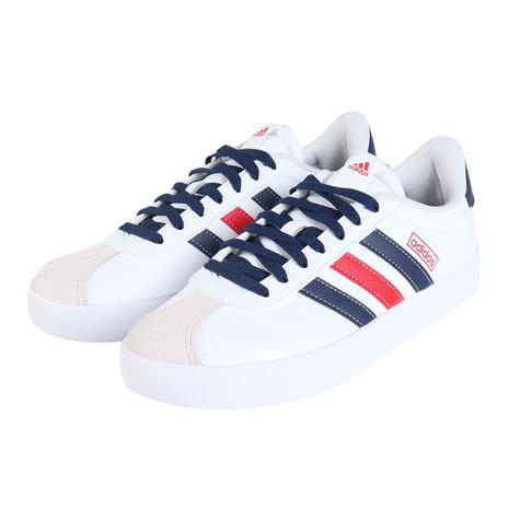 adidas アディダス（adidas）（メンズ）スニーカー VLコート3.0 ホワイト ネイビー IF4465 カジュアル スポーツシューズ ...
