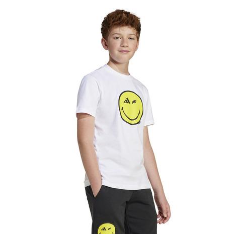 adidas アディダス（adidas）（キッズ）ジュニア adidas×Smileyworld グラフィック 半袖Tシャツ KPO38 ...