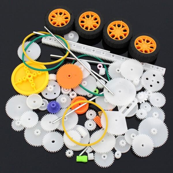 DFsucces 歯車 ギア プラスチック パック 82pcs プラスチック製 DIYプーリセット おもちゃ 修理 車 モ : Spiyura - 通販 - Yahoo!ショッピング