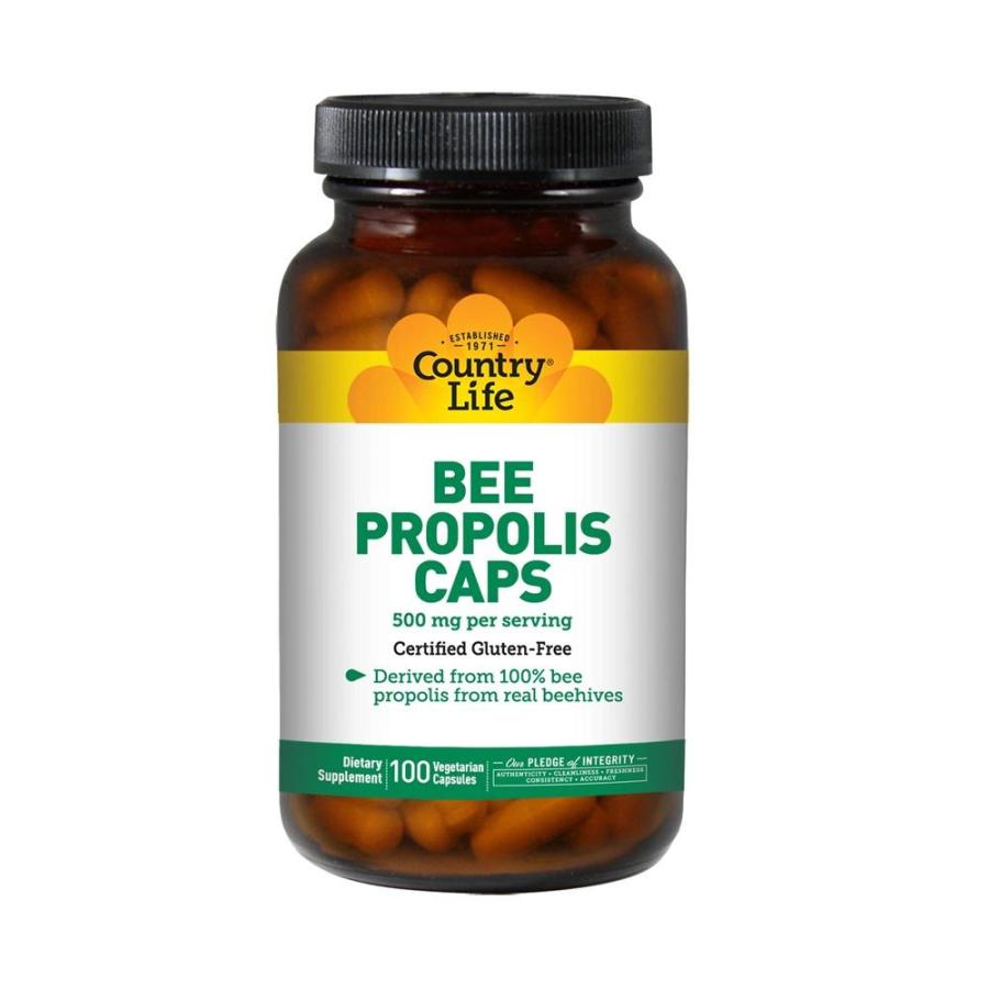 ビープロポリス 500mg 100粒 ベジカプセル カントリーライフ【Country Life】Bee Propolis Caps 500mg ...