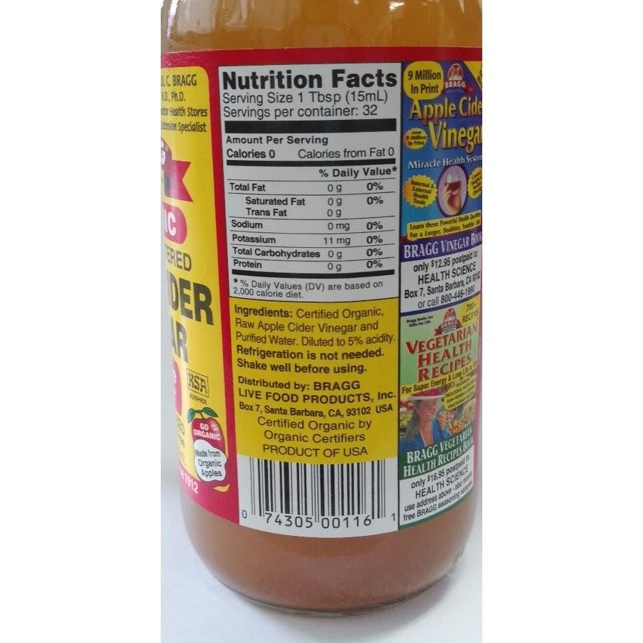 ブラグ オーガニック アップルサイダービネガー473ml 2本セット Bragg ORGANIC APPLE CIDER VINEGAR ...