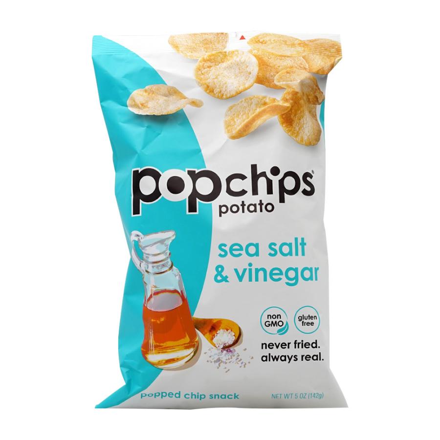 Popchipsポテトポップチップスナックシードソルト＆ビーニガー、142 g Potato Popped Chip Snack Sea ...