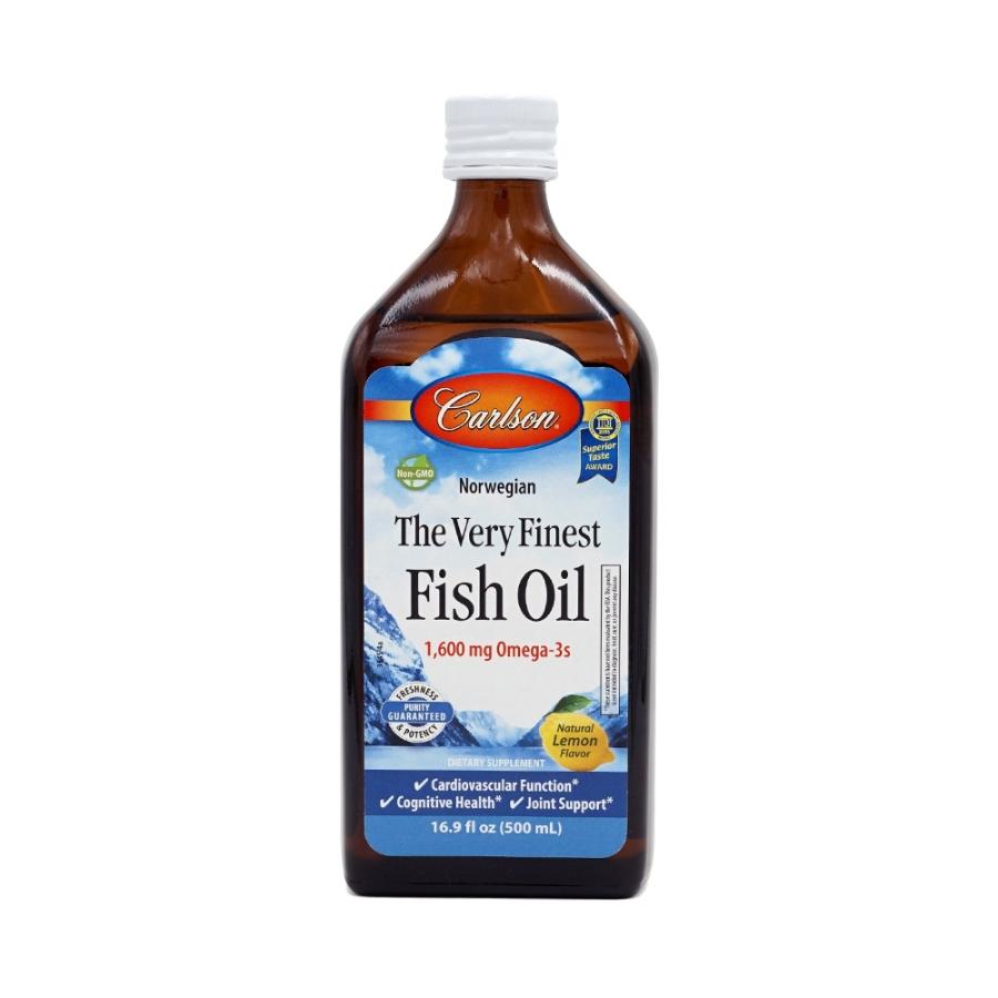 カールソンラボ フィッシュオイル レモン風味 500ml【Carlson Labs】The Very Finest Fish Oil ...