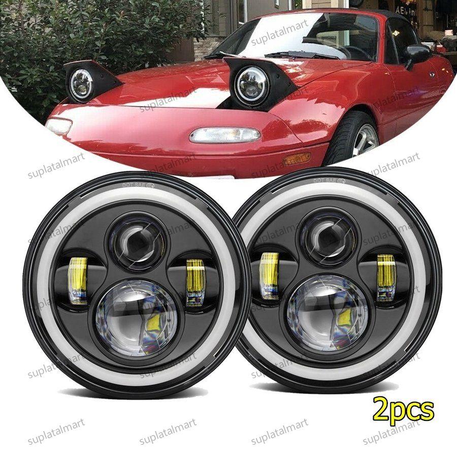 LED ヘッドライト マツダ Miata MX5 リトラ LED リング ヘッドライトペア 丸目 NA6 NA8 SA22C ジムニー : p21015516be61 ...