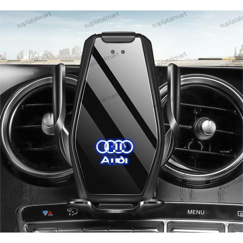 新品 アウディAudi A3 A4L A5 A6L A7 A8 Q3 Q5L Q7 Q8 R8 RS TT 車載 スマホ スマホホルダー 車載スタンド 自動開閉 Qi充電 ワイヤレス 選べる2 ...