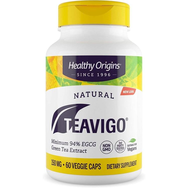 ヘルシーオリジンズ ティービゴ 緑茶エキス 94% EGCG 150mg (60ベジカプセル) Healthy Origins TEAVIGO ...