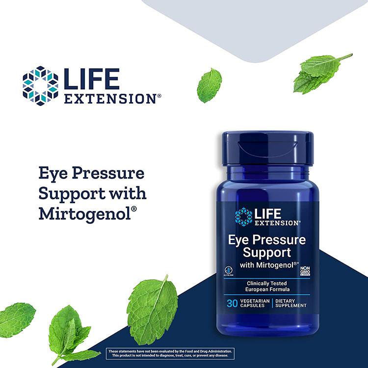 ライフエクステンション アイプレッシャー サポート ミルトジェノール配合 120mg ベジカプセル 30粒 Life Extension ...