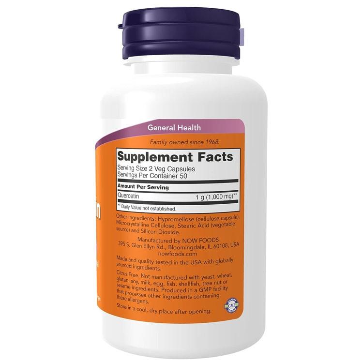 NOW Foods 【クーポンあり】ナウフーズ ケルセチン 500mg 100粒 ベジカプセル Quercetin サプリメント フラボノイド ポリフェノール 健やかなめぐり サラサラ ...