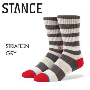 あすつく STANCE スタンス STANCE SOCKS ソックス 靴下/STRIATION-GRY :sf3-2259-034 ...