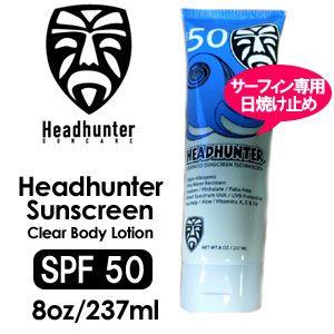 日焼け止め/Headhunter Sunscreen SPF 50 Clear Body Lotion 8oz : SURFER Yahoo ...