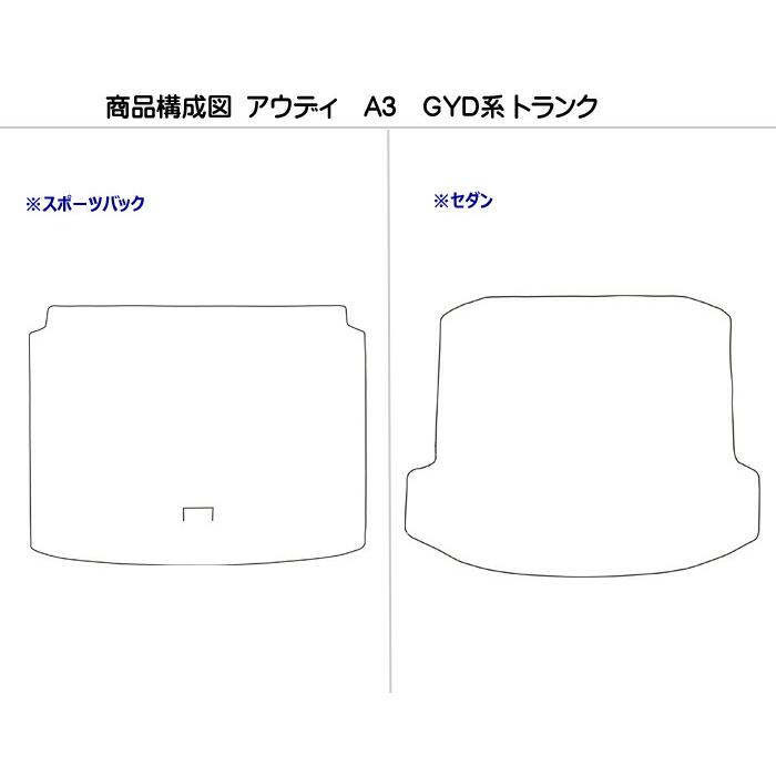 「防水マット」A3(8Y) GYD系 ラゲッジマット フロアマット トランクマット「カーボン柄」 アウディ : ta000093748 : アヴィレスストア - 通販 - Yahoo!ショッピング