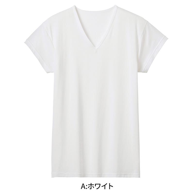 GUNZE アセドロン Vネック Tシャツ グンゼ メンズ M〜LL gunze 吸汗速乾 消臭 v首 半袖 短袖 汗取り 汗パッド 脇パッド ...