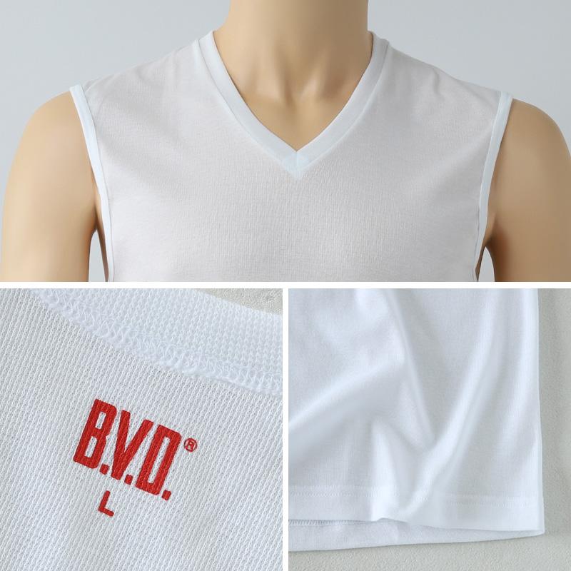 B.V.D BVD インナー メンズ ノースリーブ vネック スリーブレス 2枚組 M〜LL bvd tシャツ インナーシャツ 肌着 下着 v首 タンクトップ ランニング ホワイト ...