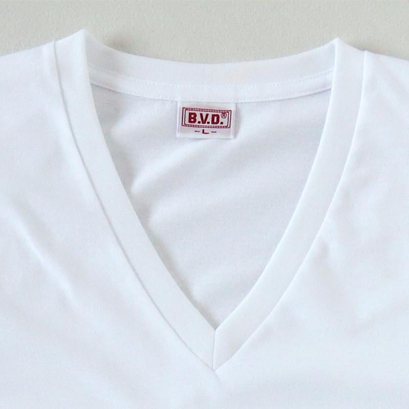 bvd tシャツ ゴールド 綿100 vネック メンズ M・L v首 BVD インナー シャツ 肌着 下着 半袖 コットン シンプル 無地 白 黒 グレー : oo029 : すててこねっと ...