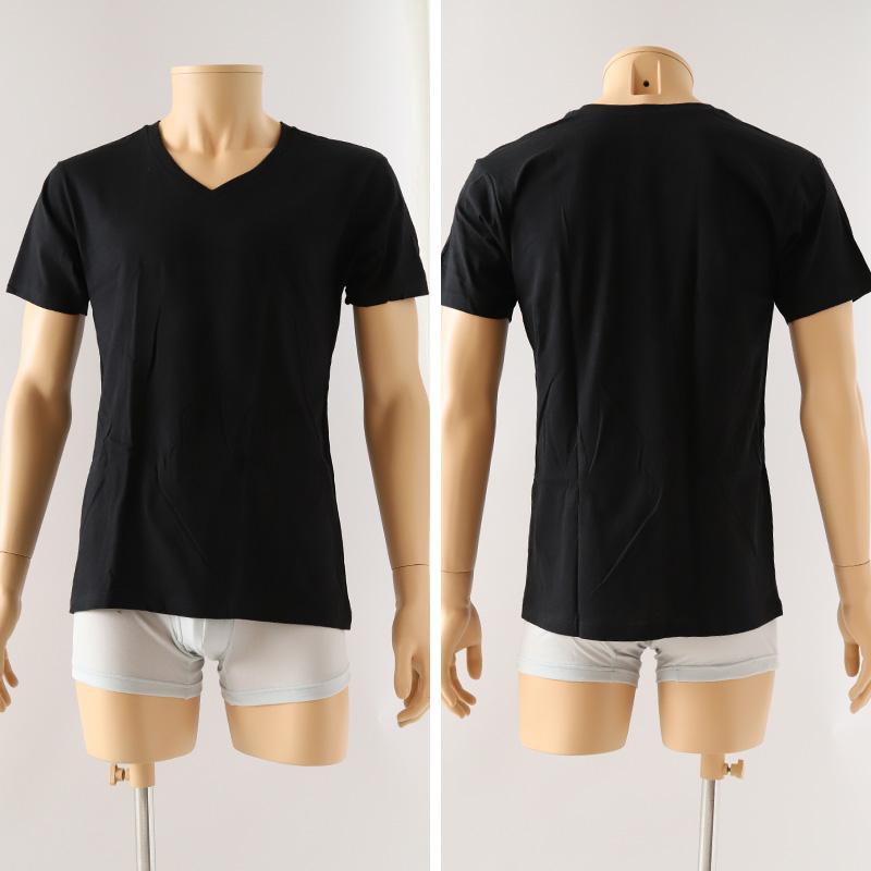 V首 シャツ メンズ 綿100 M〜LL vネック tシャツ 半袖 インナー アンダー 肌着 下着 大きいサイズ m l ll :wns051:すててこねっと ヤフー店 - 通販 ...
