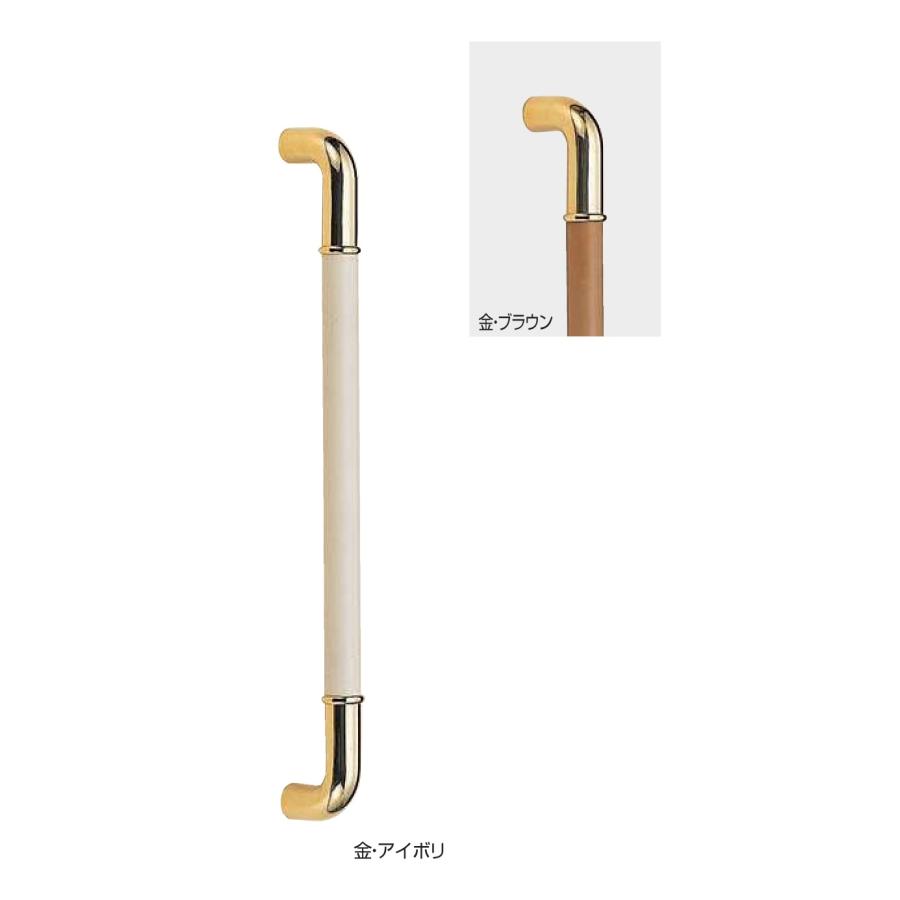 シロクマ SHIROKUMA No.165 真鍮丸棒取手 両面用 金・アイボリー/金・ブラウン サイズ大 ドアハンドル 1組 真鍮＋塩ビ 抗菌 直送 : 金物太郎ヤフー店 - 通販 ...