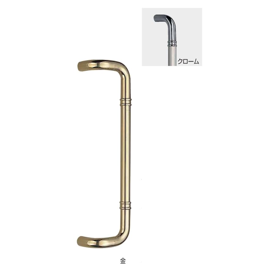 シロクマ SHIROKUMA No.253(G,L) 丸棒取手 両面用 金/クローム サイズ大 ドアハンドル 1組 真鍮/真鍮＋ステンレス 直送 : 金物太郎ヤフー店 - 通販 - Yahoo ...
