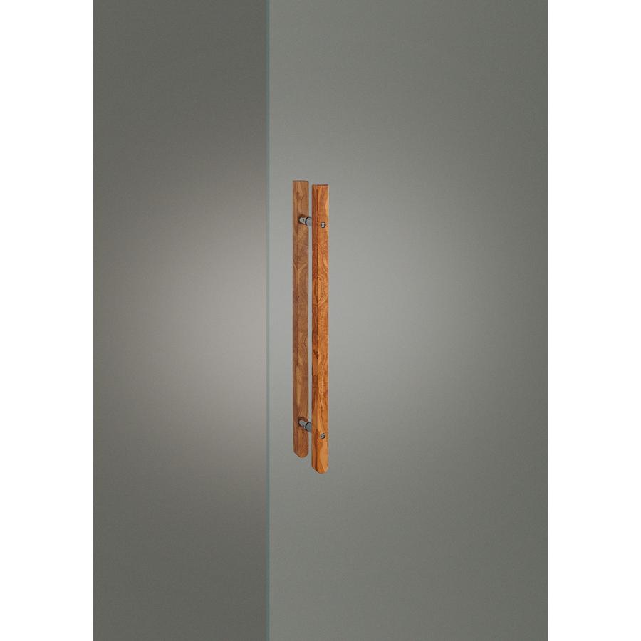 ユニオン(DIY) ユニオン UNION G1222-10-850 L500 P340 オリーヴ クリアペイント+ステンレス ミラー ドアハンドル 1セット(内外) 抗菌性 防静電 アート ...