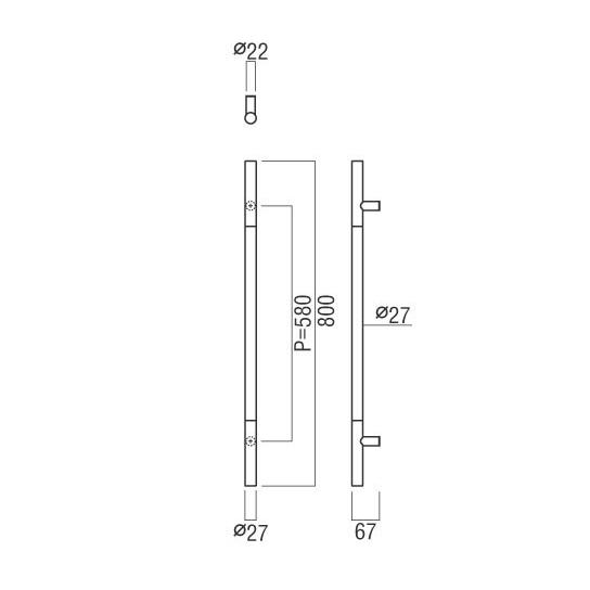 ユニオン(DIY) ユニオン UNION G2888-21-702 L800 ユニウッドライト ホワイト+ステンレス ヘアライン ドアハンドル 1セット(内外) 抗菌性 防静電 屋内用 直送S ...