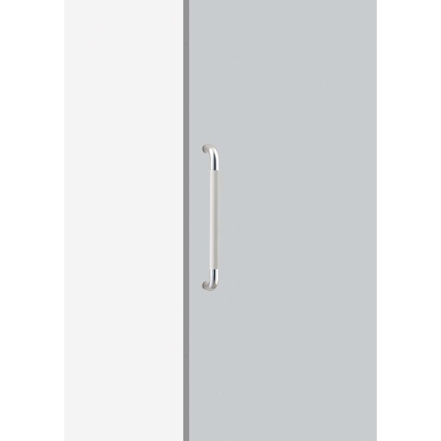 ユニオン(DIY) ユニオン UNION H2154-54-077 L452 P425 AES ホワイト+ステンレス ミラー ケアハンドル 1セット(内外) 抗菌性 防静電 屋内用 直送S ...