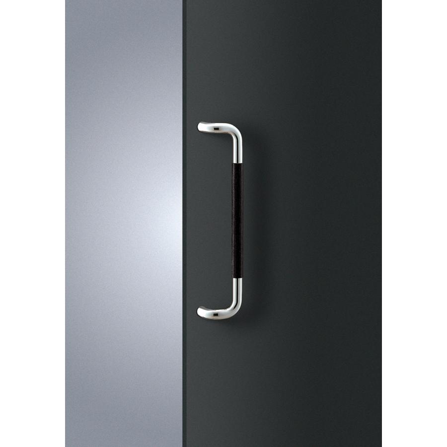 ユニオン(DIY) ユニオン UNION T7054-36-102-L600 P568 ユニウッド ブラック+ステンレス ミラー ドアハンドル 1セット（内外） 抗菌性 防静電 タッチシステム ...