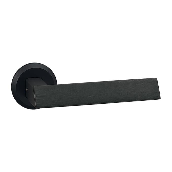 ユニオン(DIY) ユニオン UNION UL1050-004 アルミ ヘアラインブラック+ユニフロストブラック レバーハンドル+錠前1種+専用プレート 内外用各1個 150x55x68.1 ...