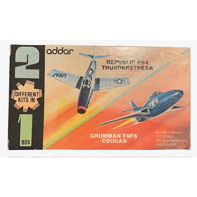Addar 1/72 2機セット F-84F サンダーストリーク ＆ グラマンF9F6 クーガー 2 In1 Box No.903 ...