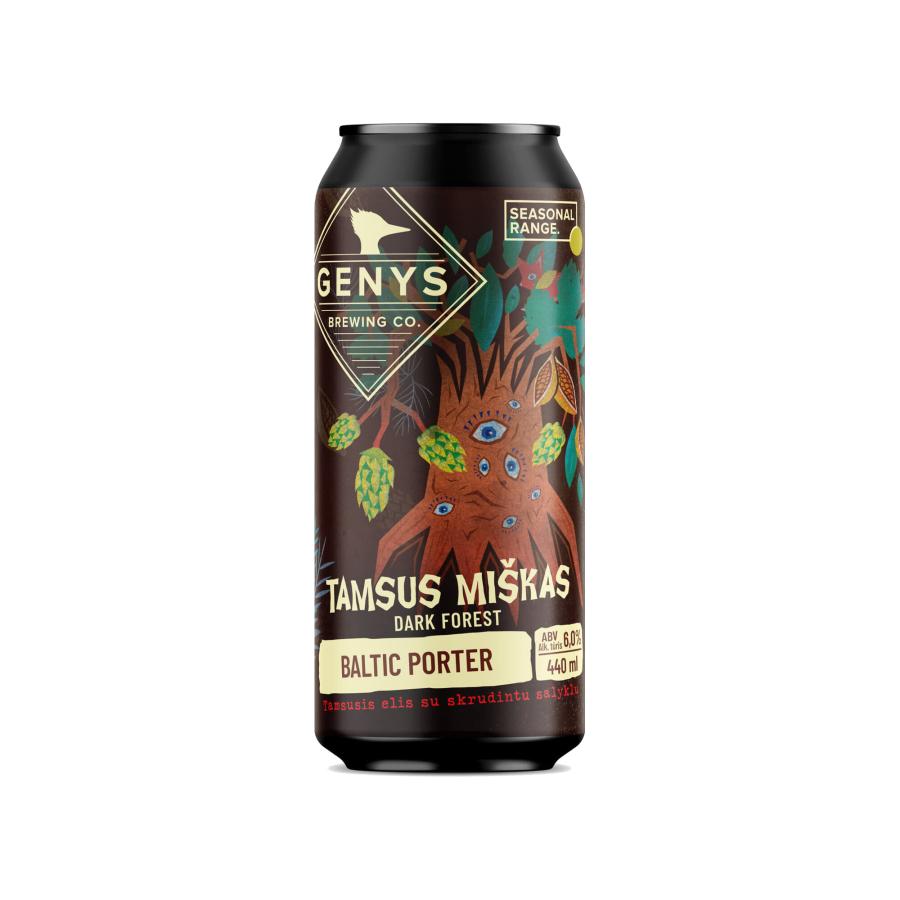 Genys Brewing ダークフォレスト 6.0% 440ml缶 北欧クラフトビール・バルティックポーター・ヴィーガン・リトアニア産 ...