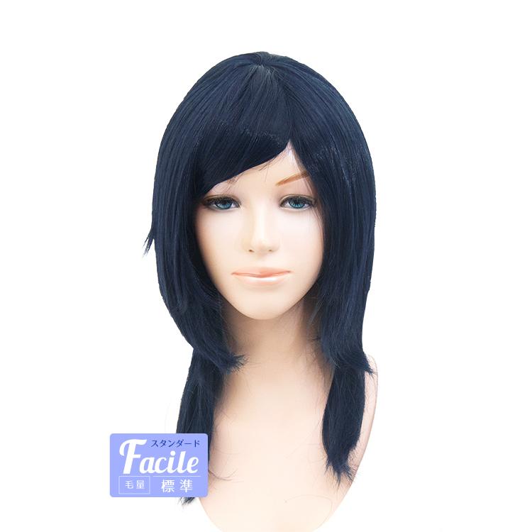ウルフレイヤー 「ファントムブルー」「ウィッグネット付」 コスプレウィッグ 耐熱180℃ コス パーティー 変装 仮装 アニメ 学園祭(020 ...