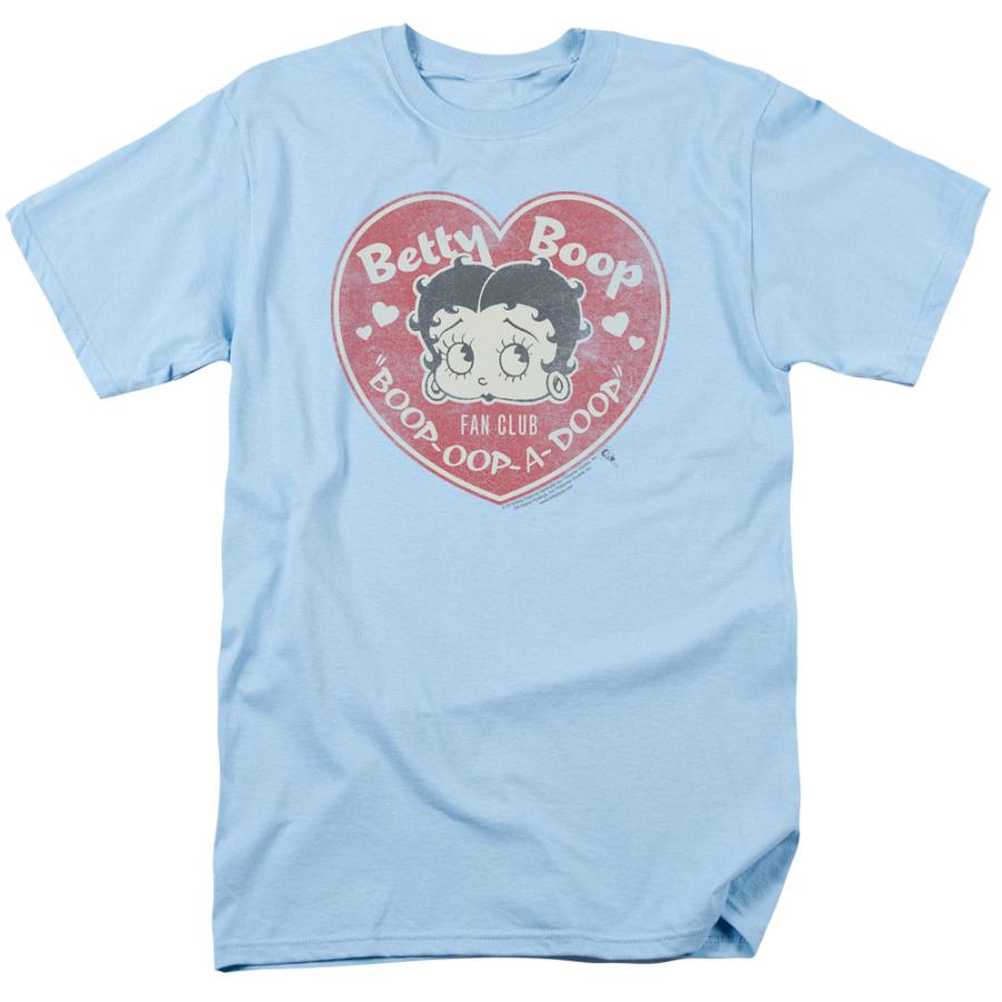 BETTY BOOP Tシャツ ライト ブルート アダルト サイズ ベティー ブープ Betty Boop Fan Club Heart ...