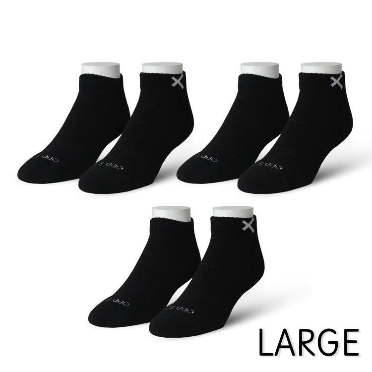 アンクル ソックス LARGE FEET BASIX 3 PACK（3足 セット）ANKLE BLACK OS-SOC-BSXANBLK3 : Bud Shop - 通販 - Yahoo!ショッピング