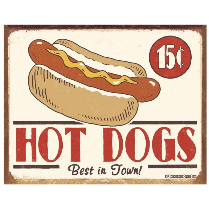 ティン サイン SCHONBERG HOT DOGS DE-MS1172 : Bud Shop - 通販 - Yahoo!ショッピング