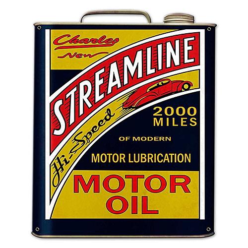 スティール サイン （スチール サイン）Streamline Motor Oil Can PT-PSB-205 : psb205 : Sweet Water American Mart ...