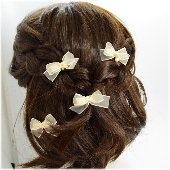 zoule ゾーラ mini ribbon setセットミニクリップ・ホワイト hz-1391 Uピン リボン : Swaps - 通販 ...